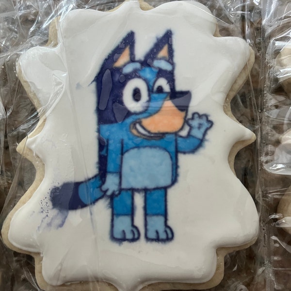 1 Dozen Bluey Themed Sugar Cookie - Etsy