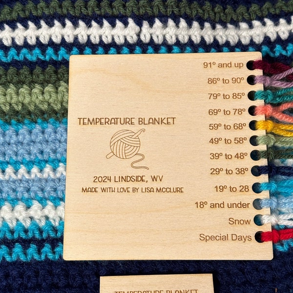 Personalized Temperature Blanket Color Chart 2024 Temperature Blanket ...