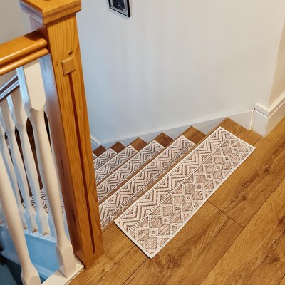 Suzani Style Stair Rug, Boho Stair Treads Carpet, Decorative Stair ...