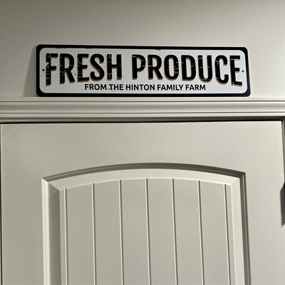 Fresh Produce Sign, Personalized Farm Sign, Custom Farmer Market Sign ...