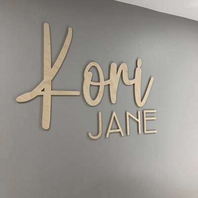 Custom Wood Baby Name Sign Letter Wall Art Kids Room Art Wall Art for ...