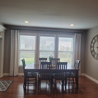 Blue Plaid Slub Rod-pocket Curtains Denim Blue Buffalo Check Curtains ...