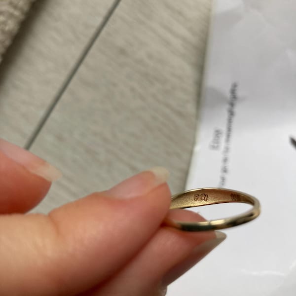 Rose Gold V Ring, Dainty Diamond Chevron Wedding Band, Wishbone Curved ...