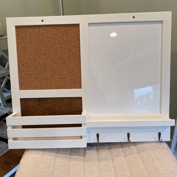 MAGNETIC Dry Erase Board Organizer/command Center With Cork Board, Mail ...