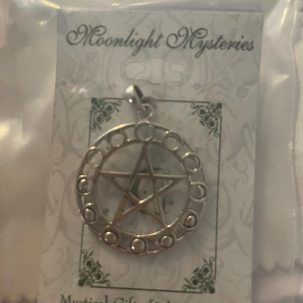 Witch Locket Necklace - Sterling Silver Wiccan Pentacle Spell Locket ...