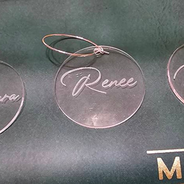 Wine Glass Charm - Table Name Cards - Rustic Wedding Decor -place Cards ...