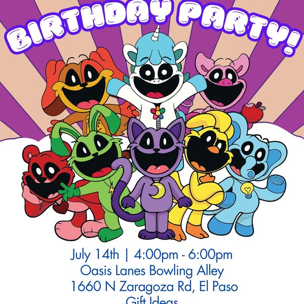 Invitación electrónica de cumpleaños de The Amazing Digital Circus ...