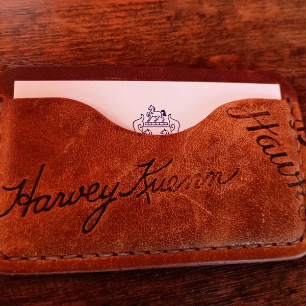Nokona Repurposed Baseball Glove Leather Card Sleeve, Minimalist ...