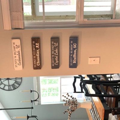 14 X 3.5 City Sign With Coordinates - Etsy