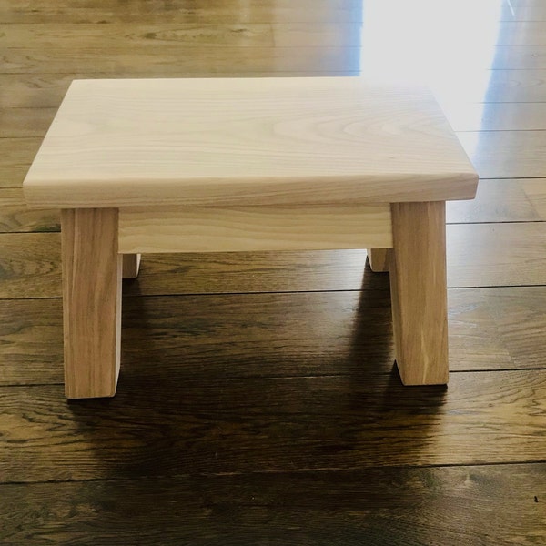 Raw Natural Wood Stool, No Finish, Step Stool, Footstool, Elm - Etsy