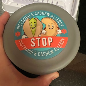 Custom Food Allergy Stickers for Lunch Boxes Labels School - Etsy