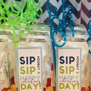 Sip Sip Hooray Valentine Printable Crazy Straw Valentine Soda Gift Tag ...