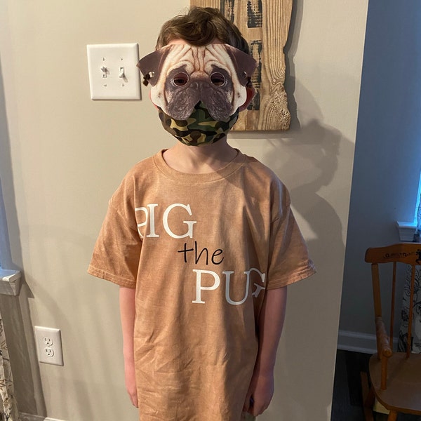 Pug Printable Mask, Dog, Pug, Photo-real Dog Mask, Halloween Mask ...