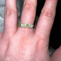 Lucky Stone Ring Raw Stone Silver Ring Multi Stone Crystal and Copper ...