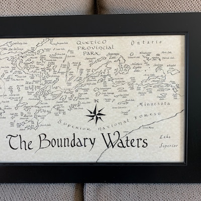 Boundary Waters Hand Drawn Map - Etsy