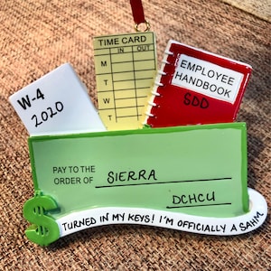 Starting New Job Personalized Christmas Ornament My 1st Job ...