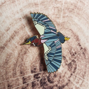 Bluejay Enamel Pinenamel Pinsblue Jay Pinbluejayorigami - Etsy