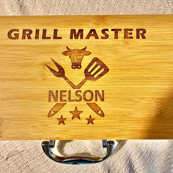 BBQ Set, Custom Grill Set, Personalized BBQ Set, Grill Set, Custom BBQ ...