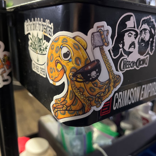 Octonation Octopus Sticker Pack (5 Stickers Same Design) - Etsy