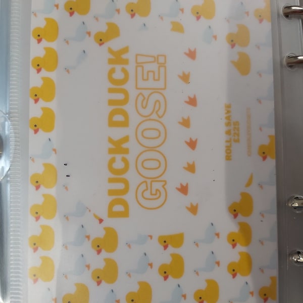 Duck Duck Goose Game and Dice Savings Challenge Cash Stuffing A6 Binder ...