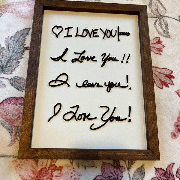 Personalized Kids Handwriting Sign, Laser Cutting Handwriting Sign, 3D ...