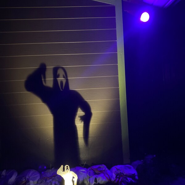 Halloween Metal Yard Stakes: Shadow Caster Spooky Decor - Etsy