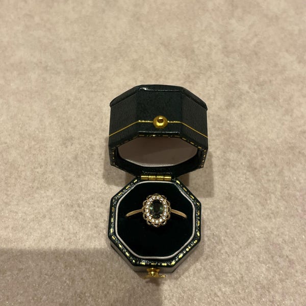 Unusual Vintage Style Ring Box. Wedding Ring Box. Antique Style Jewelry ...