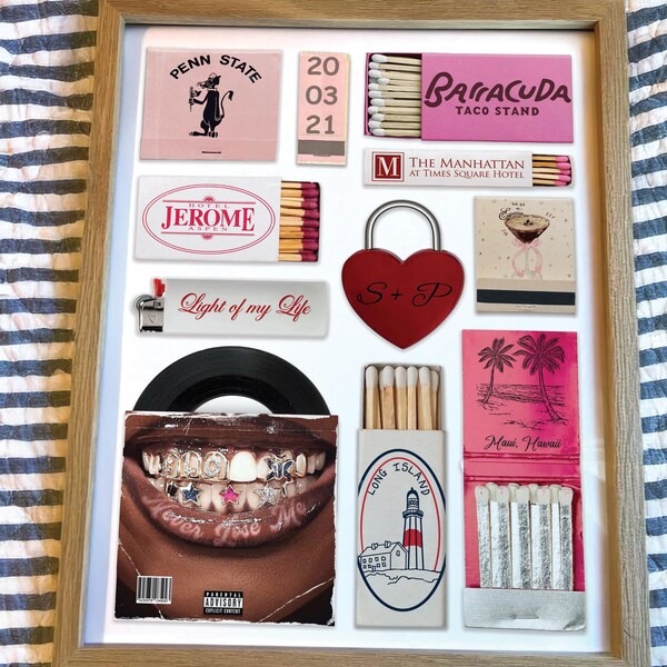 VINTAGE MATCHBOX PRINT, Trendy Matches Poster, Retro Matchbook, Funky ...