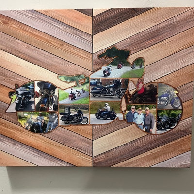 Custom Bass Fish Shape Wall Art Custom Fishing Collage Canvas, Fishing ...