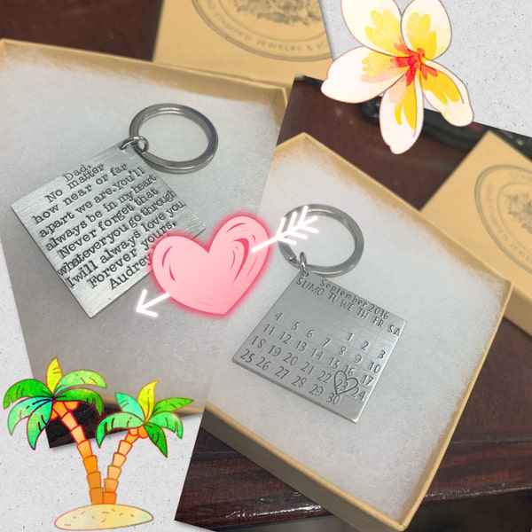 Calendar Keychain--date Keychain--i Love Doing Life With You Keychain ...