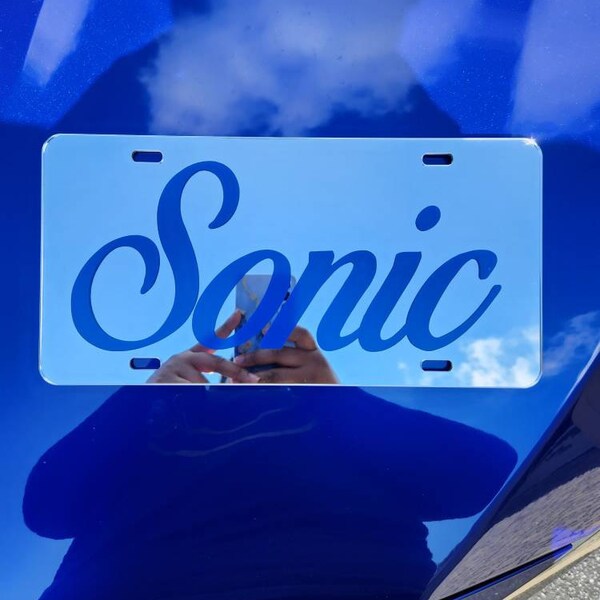 Personalized Mirror License Plate With Name, Nickname, or Company Logo ...