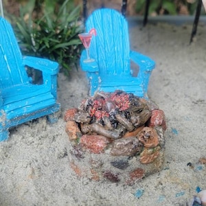 Fairy Garden Fire Pit, Miniature Firepit, LED Battery Operated ...