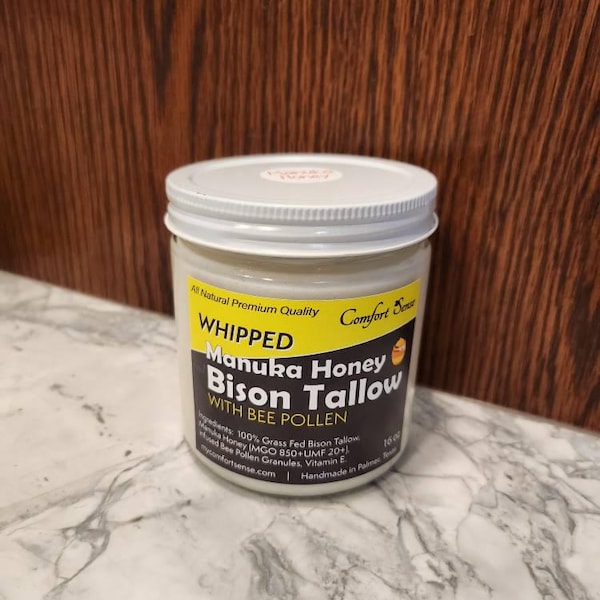 BEE POLLEN Manuka Honey & Bison Whipped Tallow Cream With 850+MGO ...