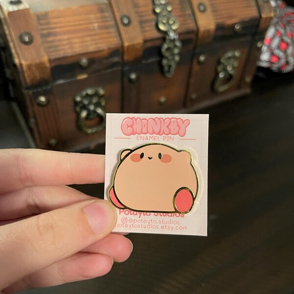 Pink Round Boi Chonkby Hard Enamel Pin | Lapel Pin | Clothing Accessory ...