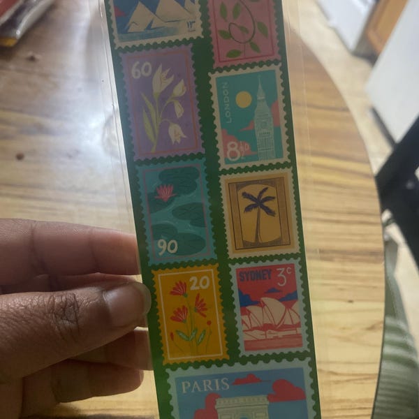 Vintage Nature Stamp Bookmark Flower Autumn Garden Butterfly Travel ...