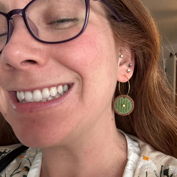 Smiley Face Checkered Arch Polymer Clay Earrings • Spring Cute Clay ...