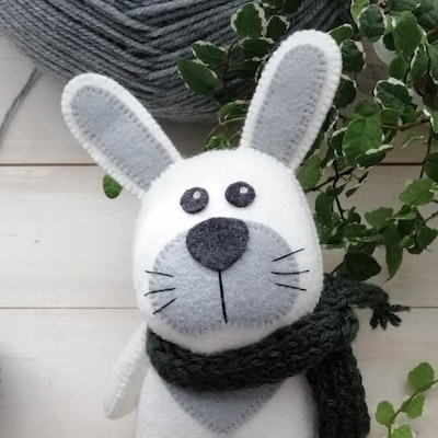 Toy Bunny PDF Pattern Step by Step Sewing Tutorial, Stuffed Animal PDF ...
