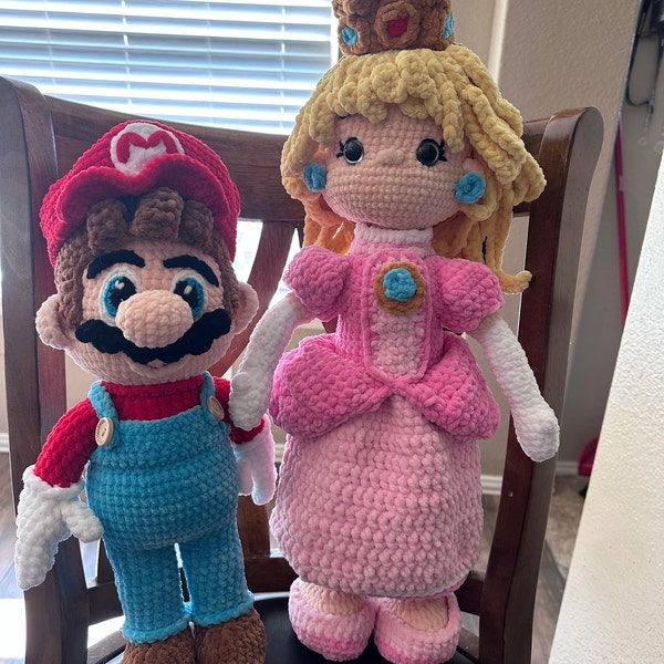 PDF Crochet Pattern Peach Doll, Princess Crochet, Video Game Crochet ...