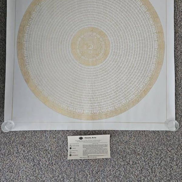 Blessed Shree Yantra Mandala, Handmade Sacred Thangka Painting for ...