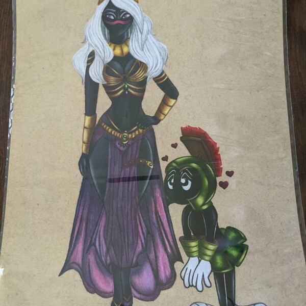Queen Tyr'ahnee and Commander X-2 'duck Dodgers' Art Sticker - Etsy