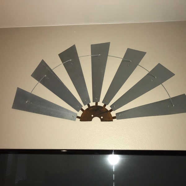 Half Windmill Decor Head, Silver Metal Windmill Decor, Windmill Fan ...