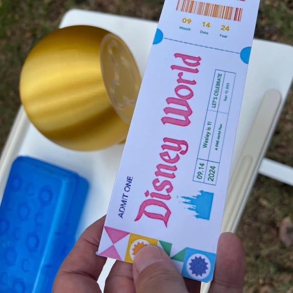 Disney World Ticket Template | Canva Editable Template | Disney World ...