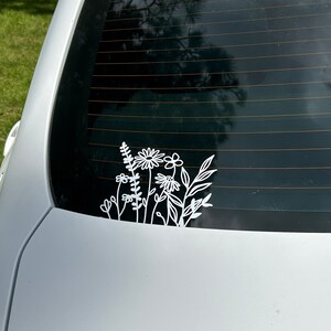 Wildflower Decal, Boho Car Decal, Gift for Plant Lovers, Plant Lover ...