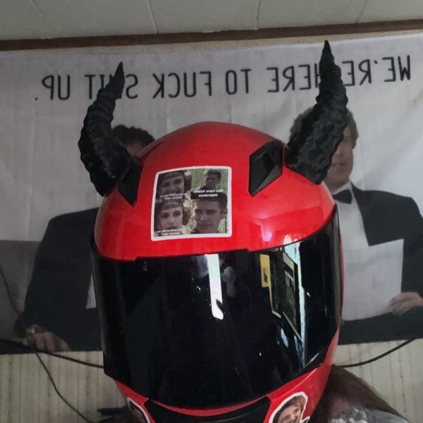 Motorcycle Helmet Accessory Demon Horns - Etsy