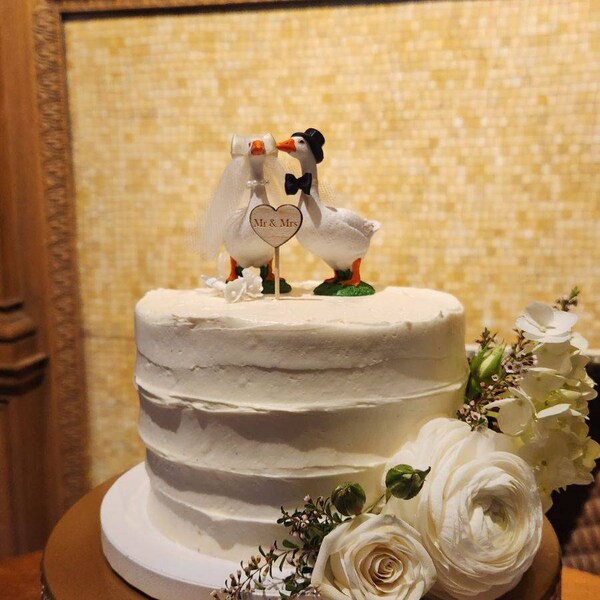 Goose-wedding-cake Topper-bride-groom-farm-animal-funny-unique-barn ...