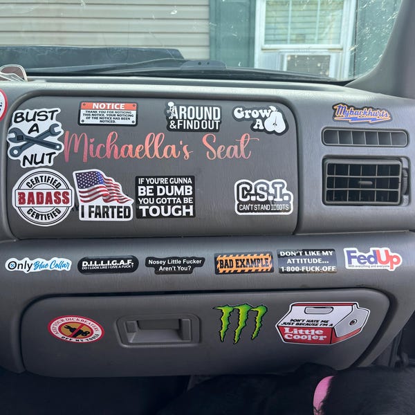 Name Seat Sticker for Car, Seat Name Car Decal, Passenger Princess ...