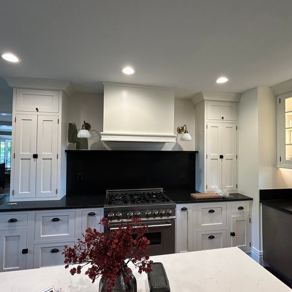 Gooseneck Wall Sconce - White or Clear Glass Gourd Shade - Task ...