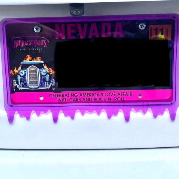 Motorcycle Slime Ooze License Plate Horizontal Frame Cover - JDM Plate ...