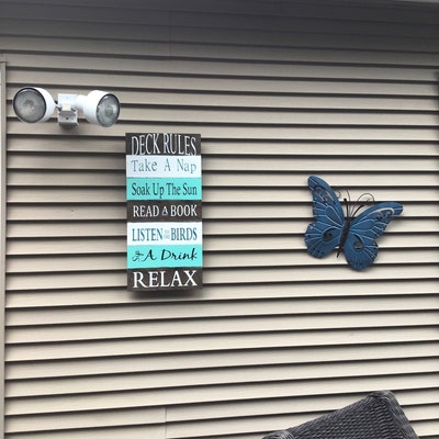 Deck Rules Sign, Patio Rules, Porch Rules, River Rules, Lake Rules ...