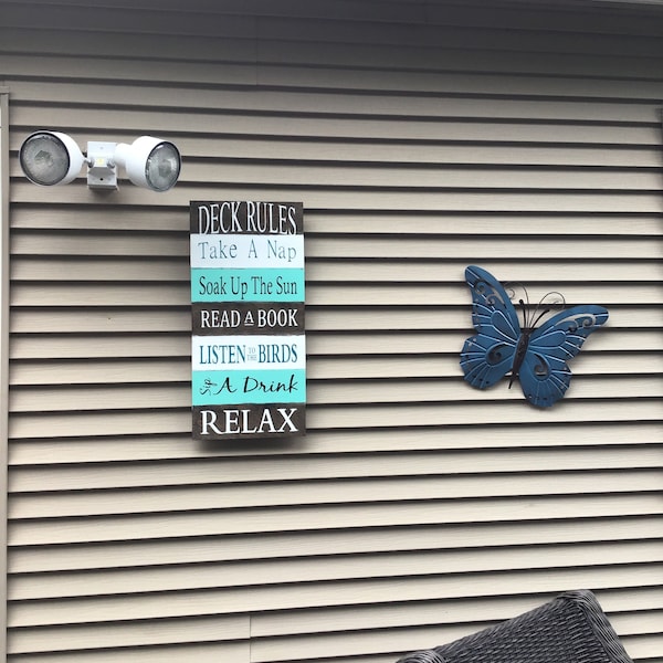 Deck Rules Sign, Patio Rules, Porch Rules, River Rules, Lake Rules ...